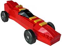 Pinewood Derby Car built with LEGO Pieces